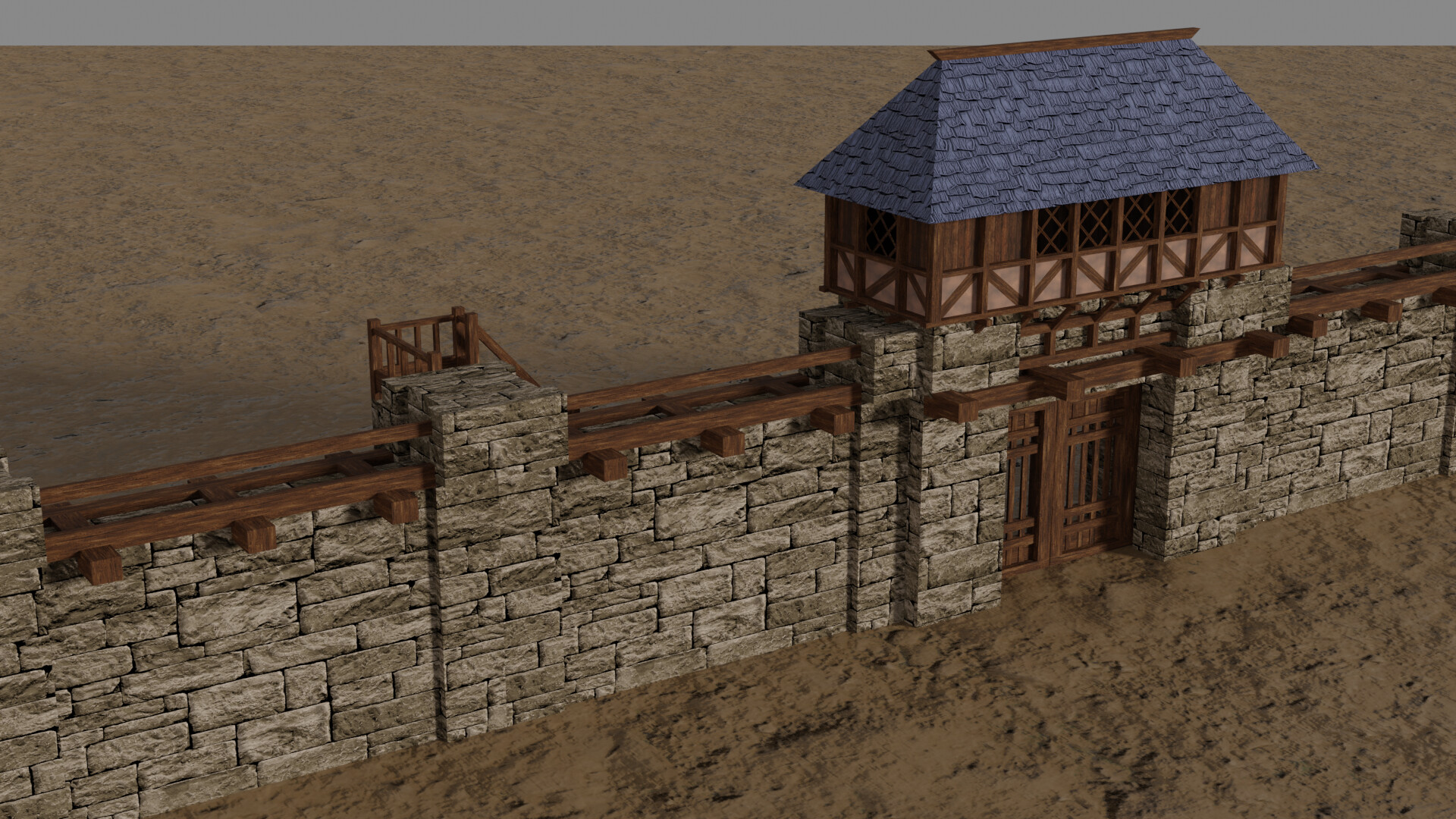 ArtStation - Medieval Gate & Wall