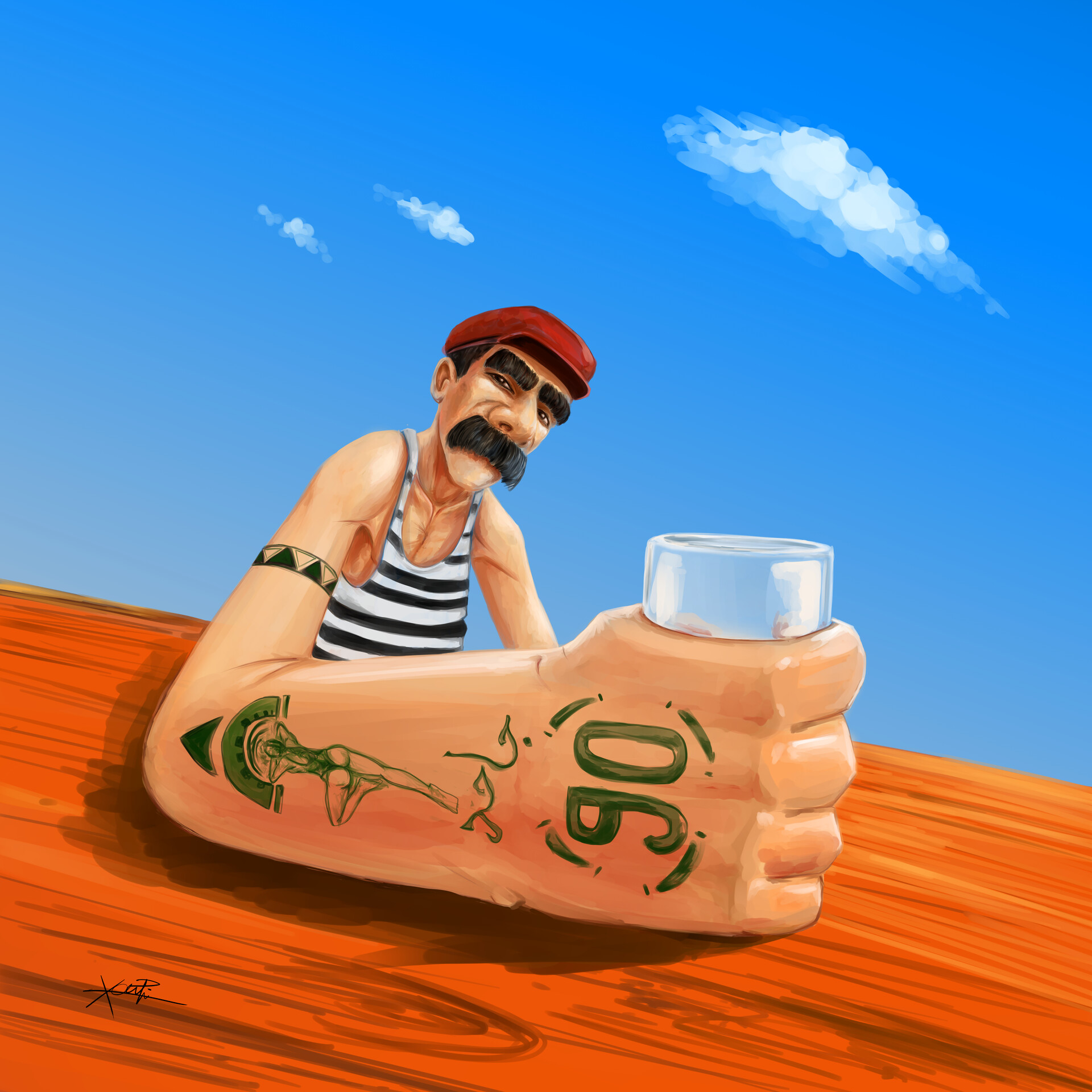 ArtStation - The outdoor barman