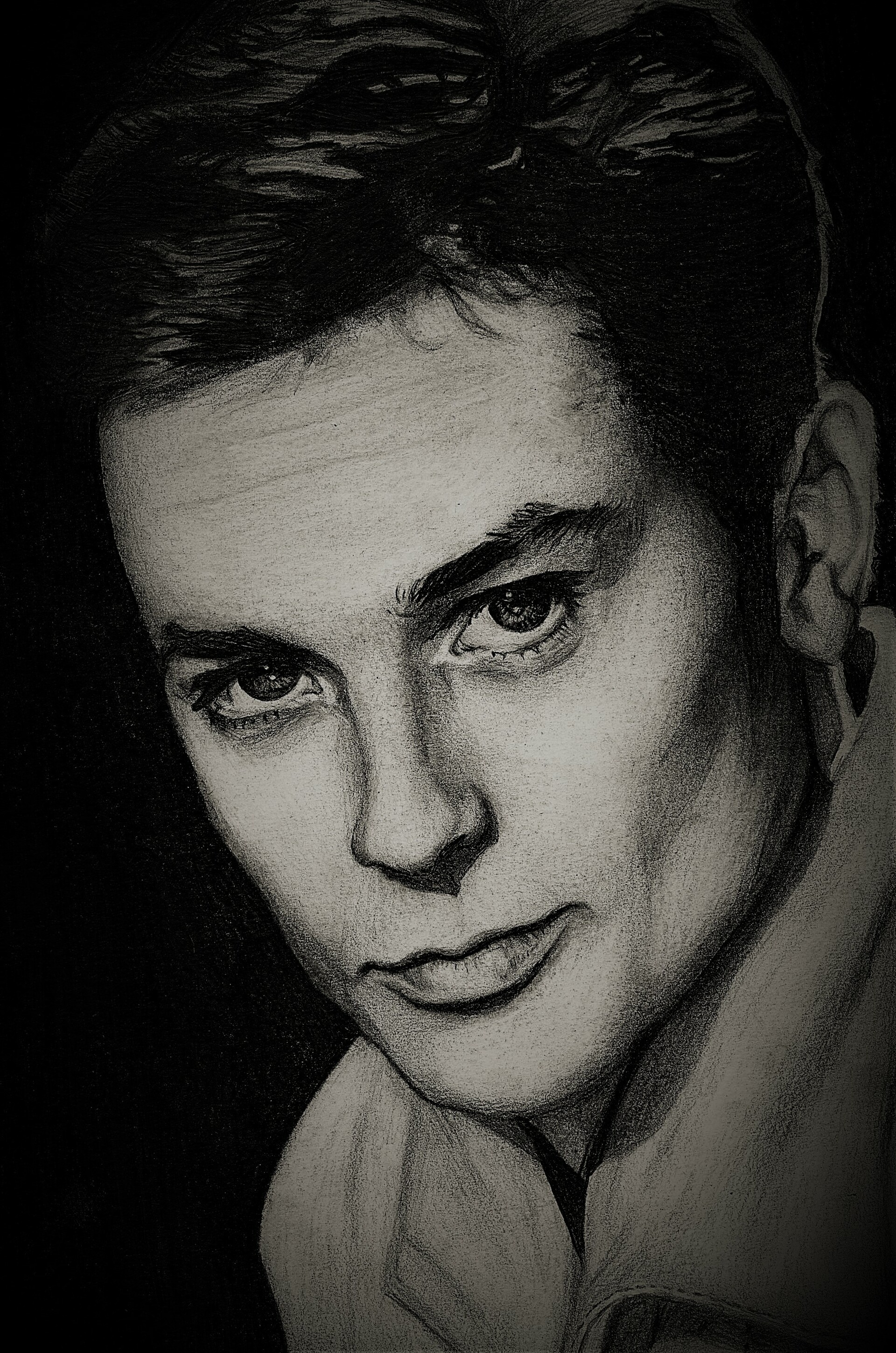 ArtStation - Alain Delon drawing