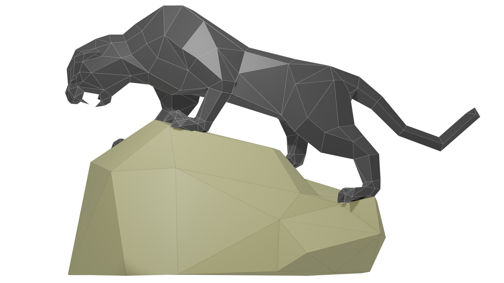 ArtStation - Panther on Rock