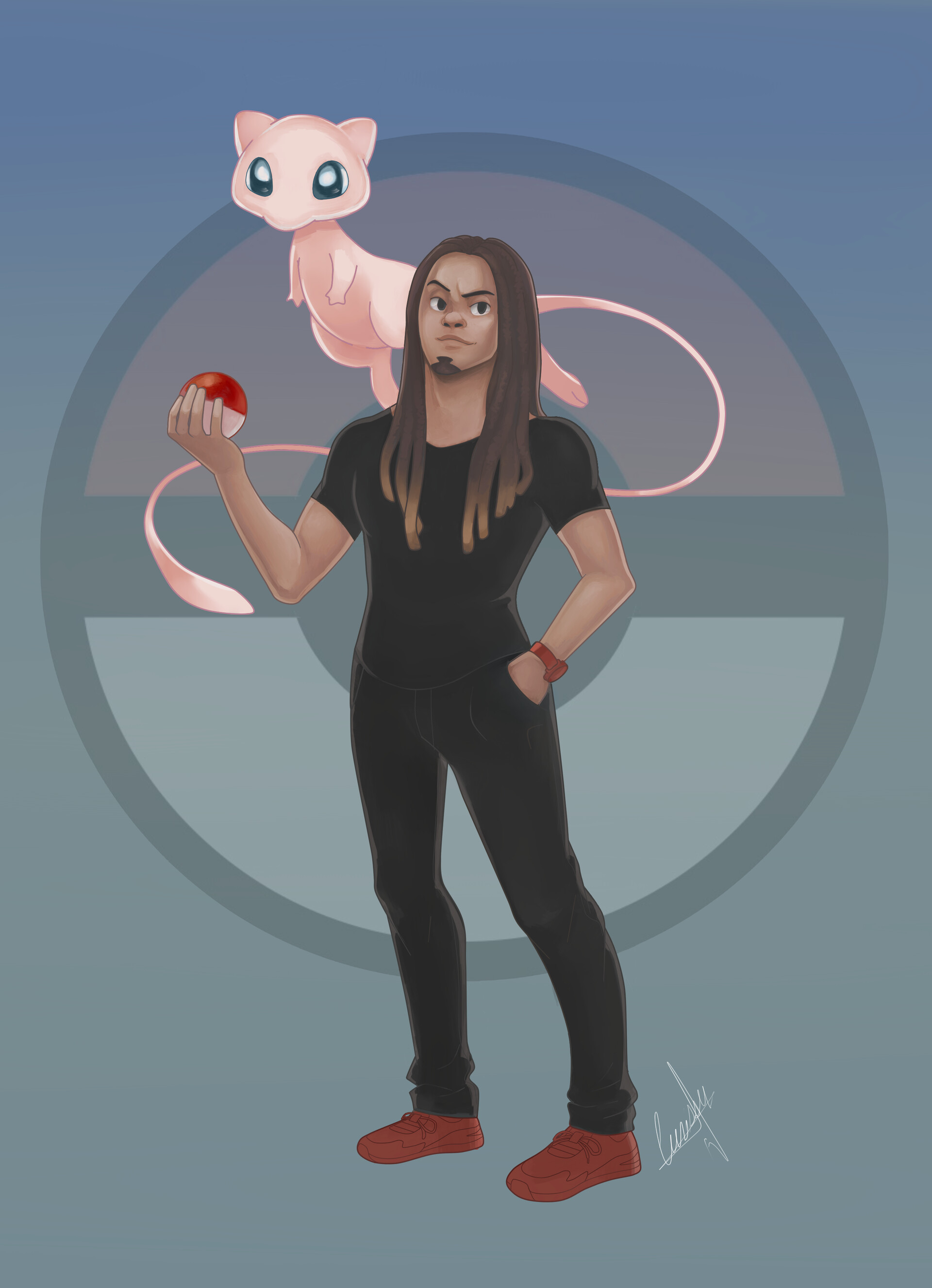 ArtStation - Pokemon trainer commission