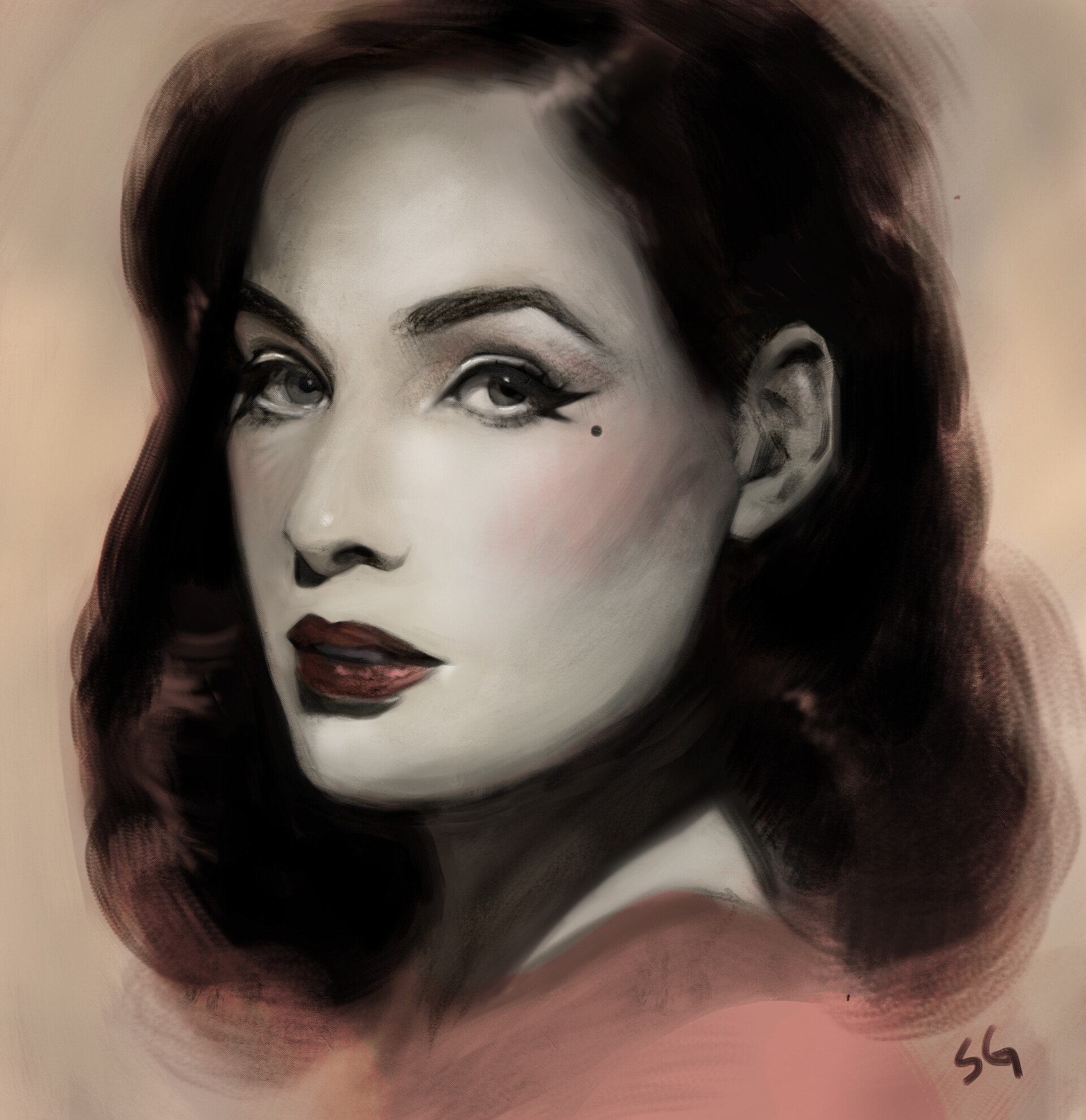 ArtStation - Dita Von Teese Portrait