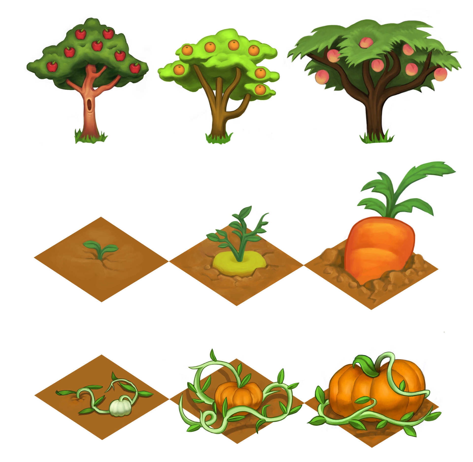 ArtStation - Trees and Crops