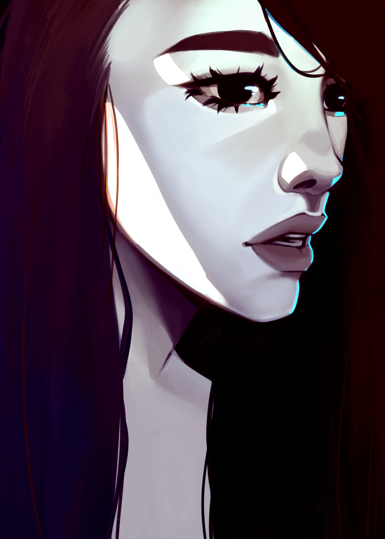 ArtStation - Purple Portrait