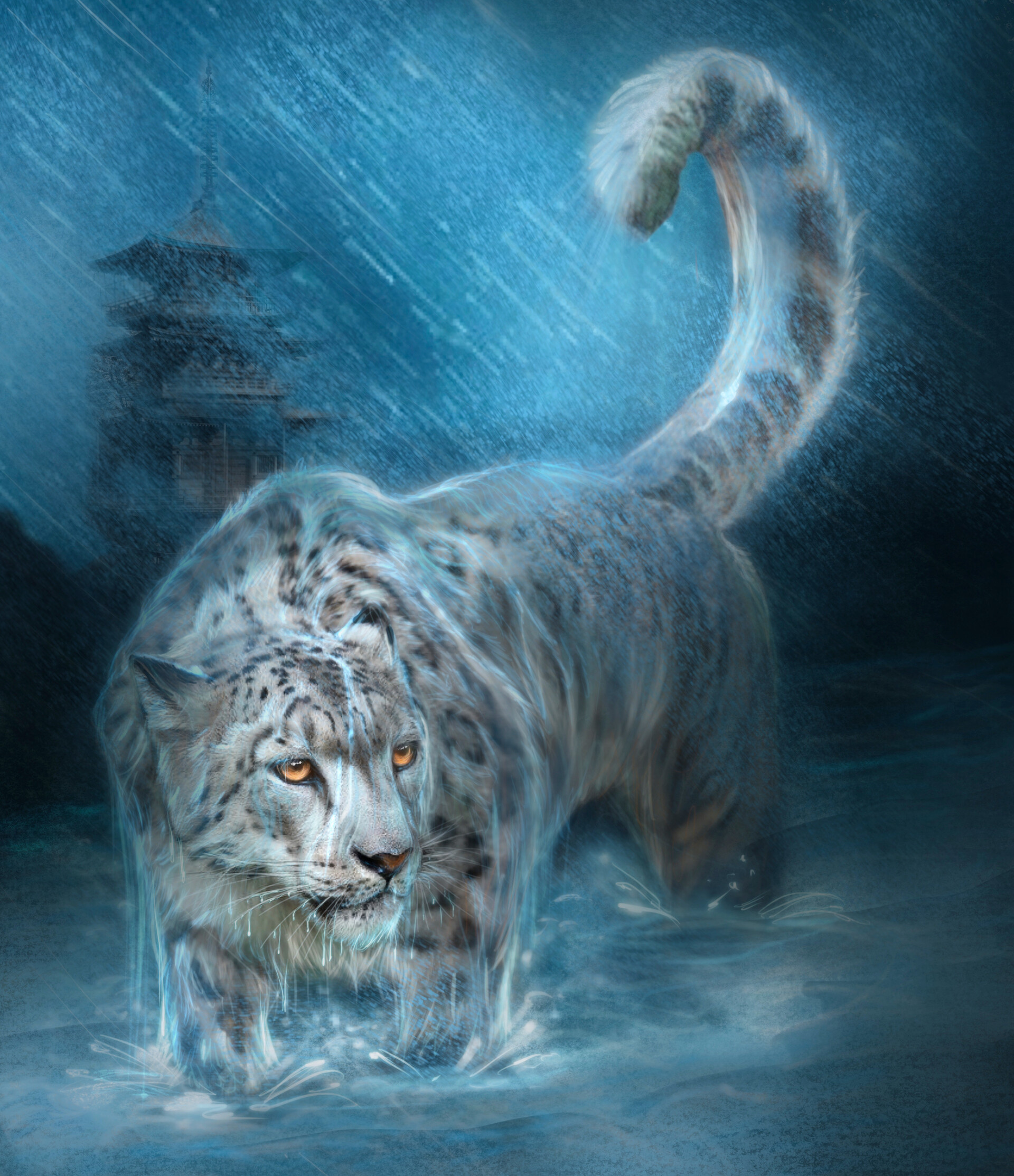 ArtStation - Snow leopards