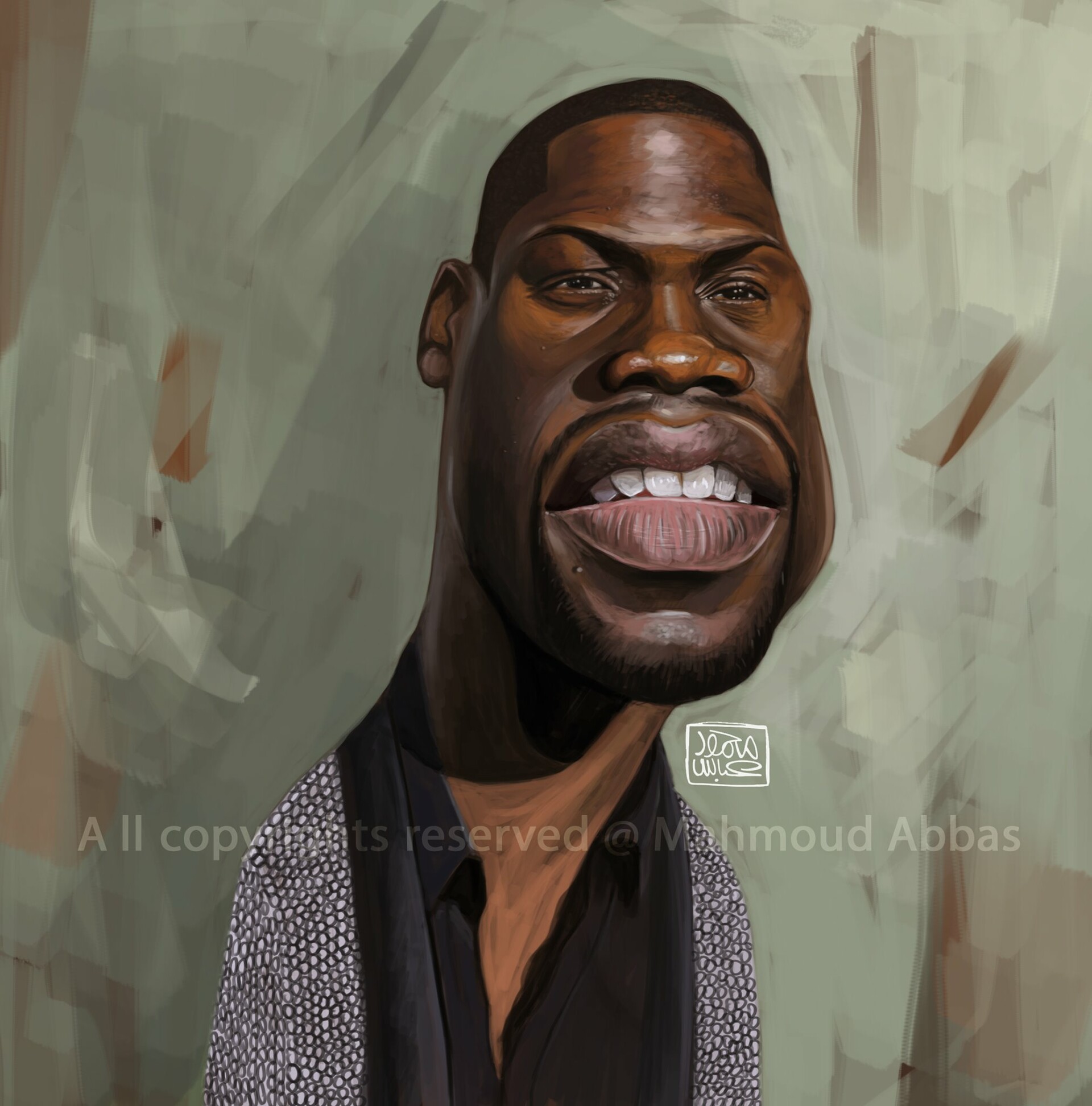 how to draw kevin hart
