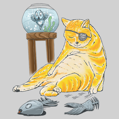 ArtStation - overeating cat