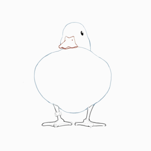 how to draw doodle duck