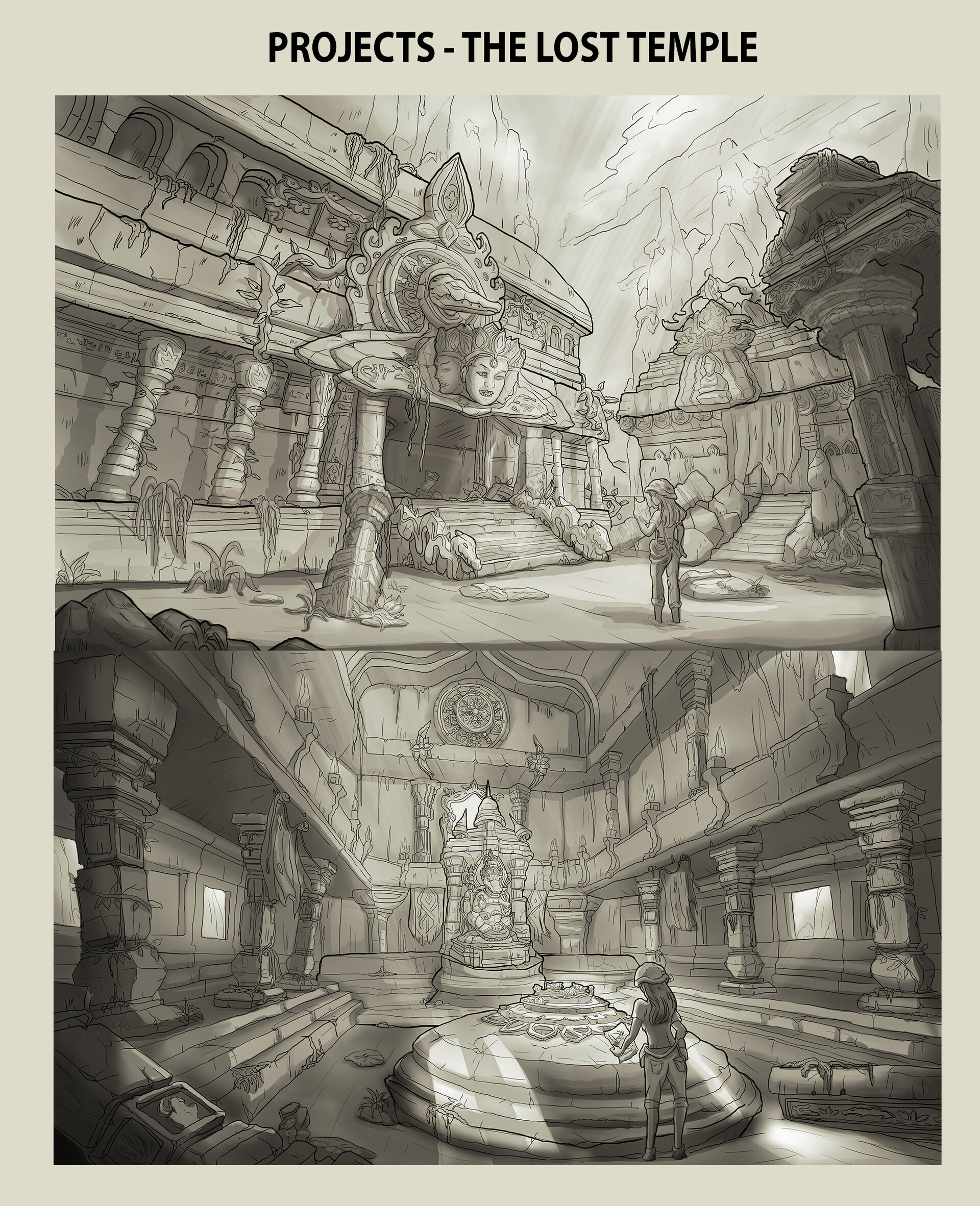 ArtStation - The Lost Temple - India