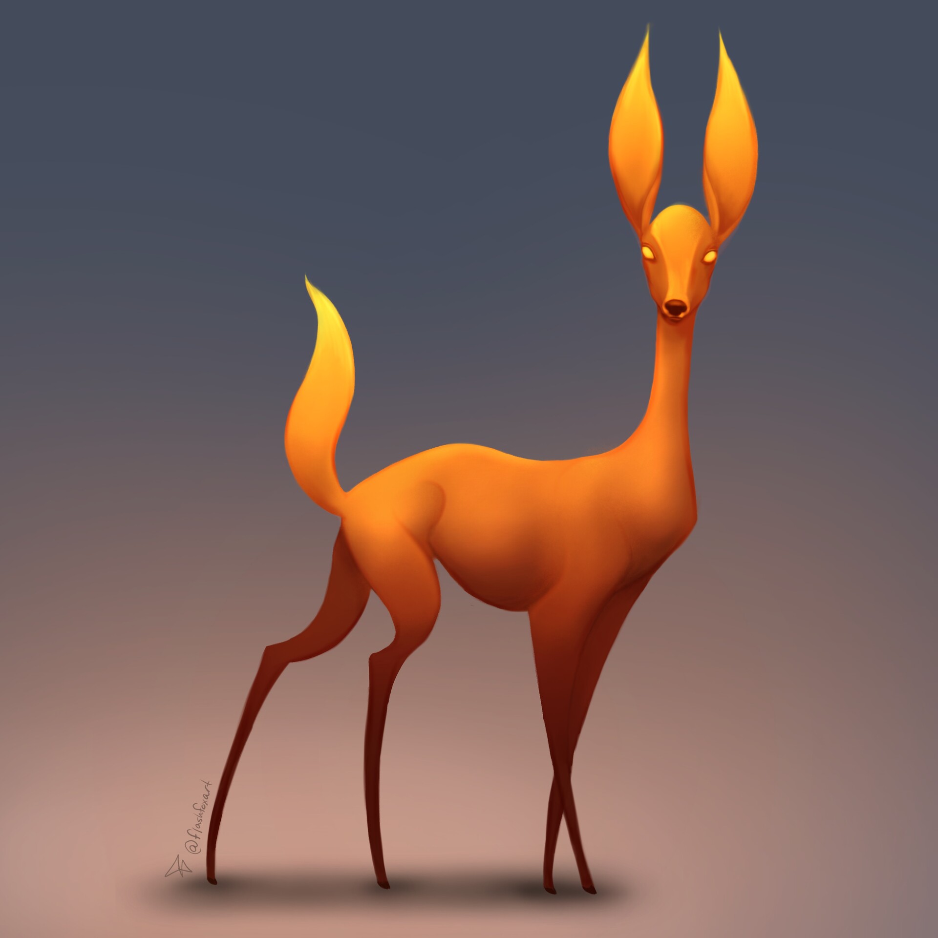 ArtStation - Flame Deer