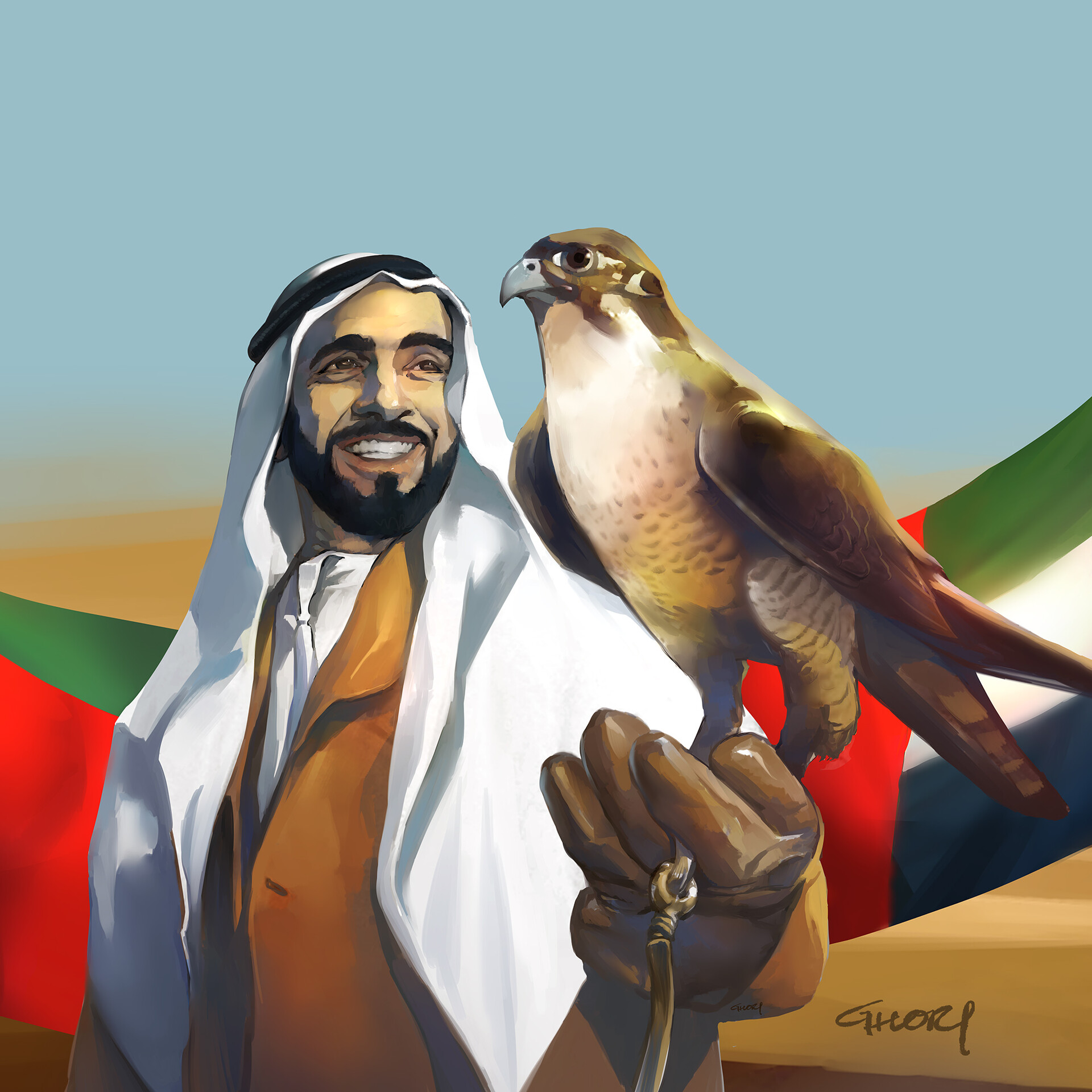Ashraf Ghori - Sheikh Zayed Portrait for MBC