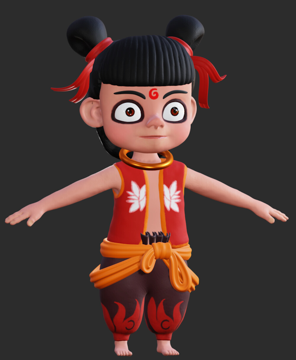 ArtStation - Nezha character modeling Blender