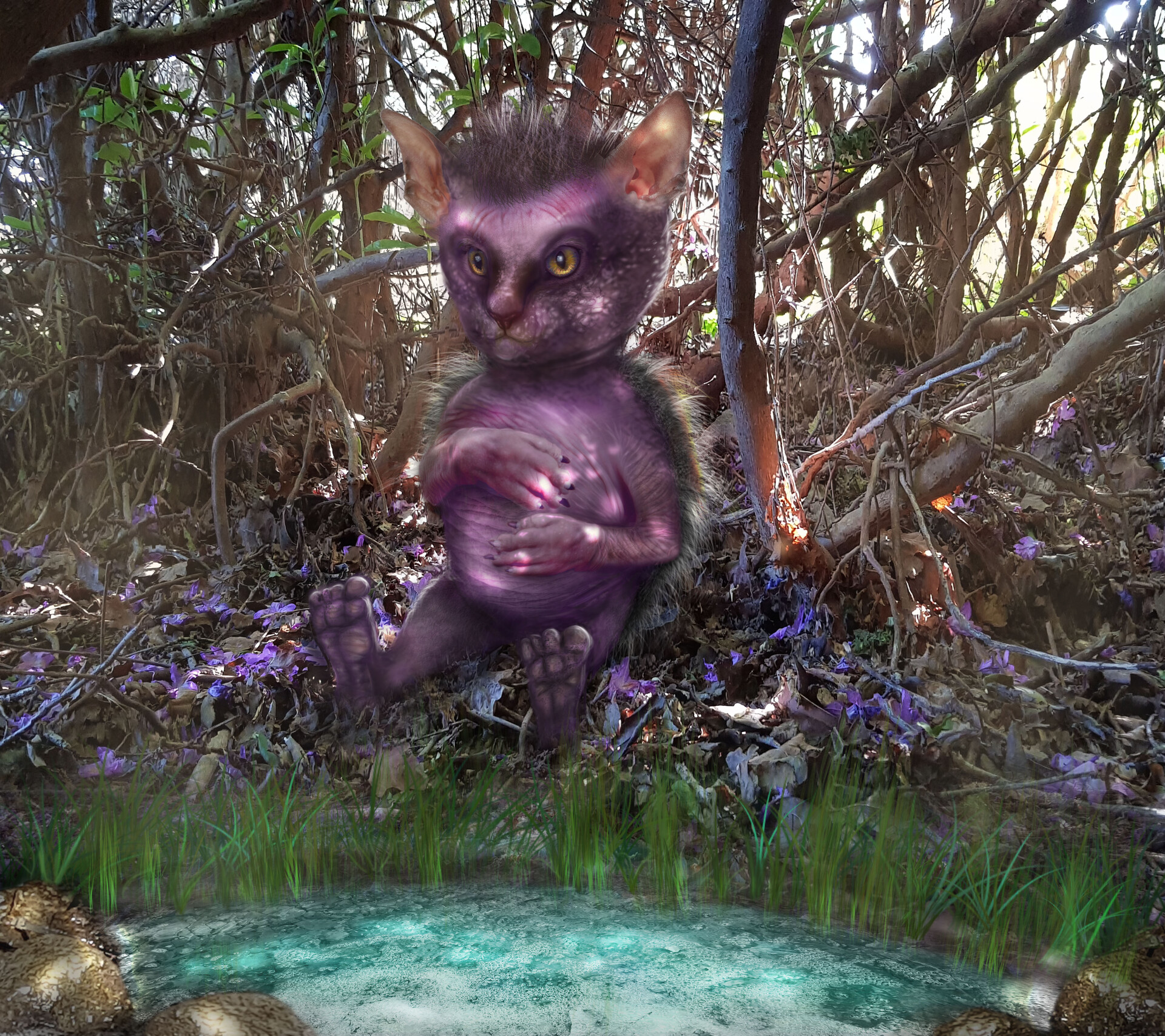 ArtStation - Flower Eating Cat Goblin