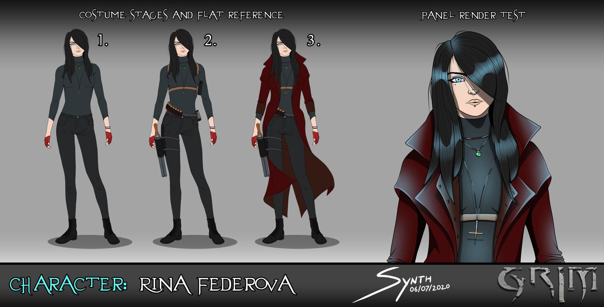 ArtStation - Grim - Character Sheet 2# - Rina Federova