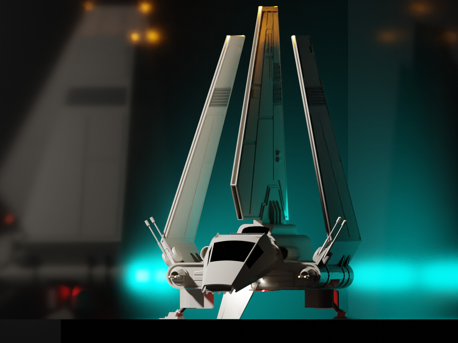 ArtStation - Lambda imperial shuttle in space hangar
