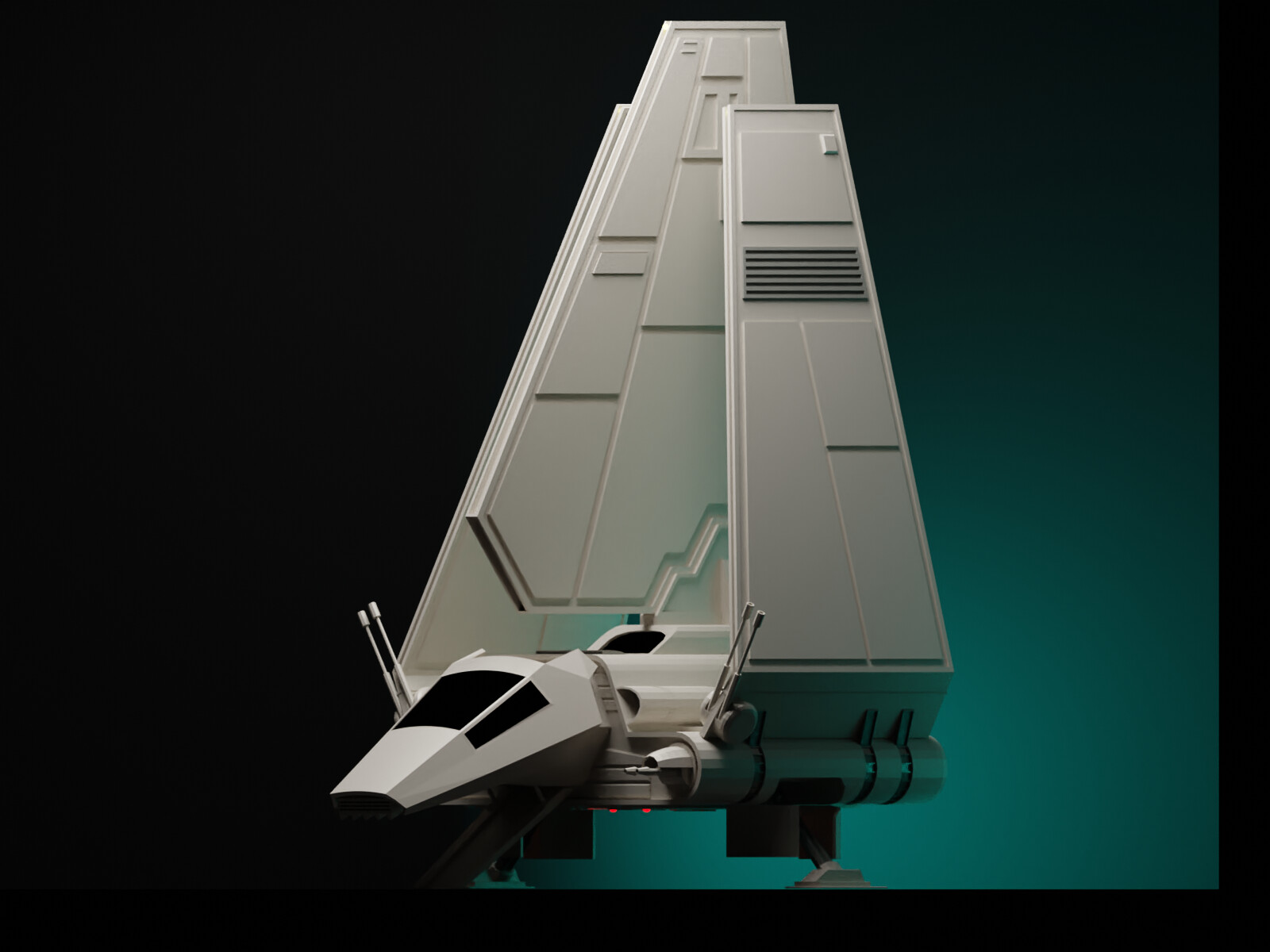 Gökhan Katmer - Lambda imperial shuttle in space hangar