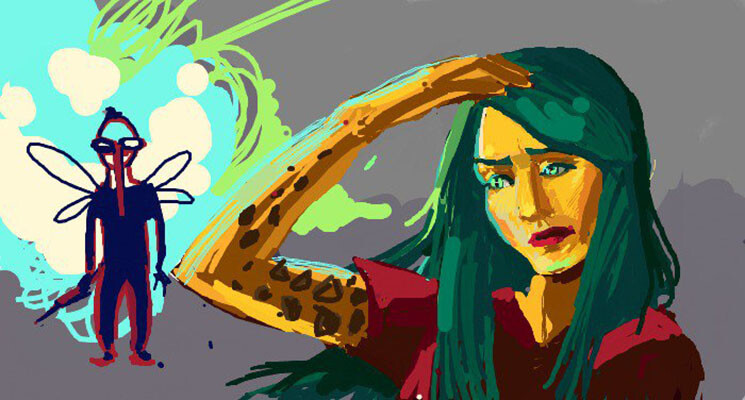 ArtStation - girl with mosquito