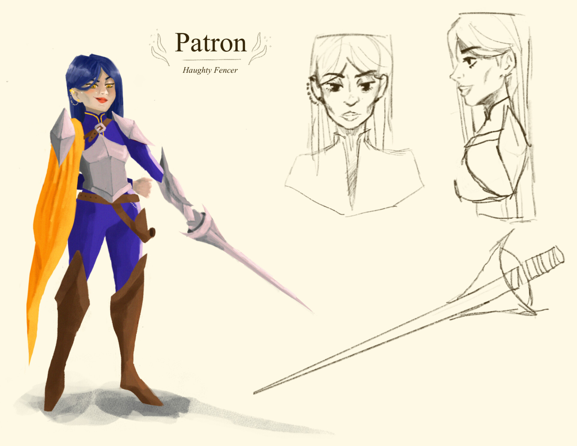 ArtStation - Fencer Character Design