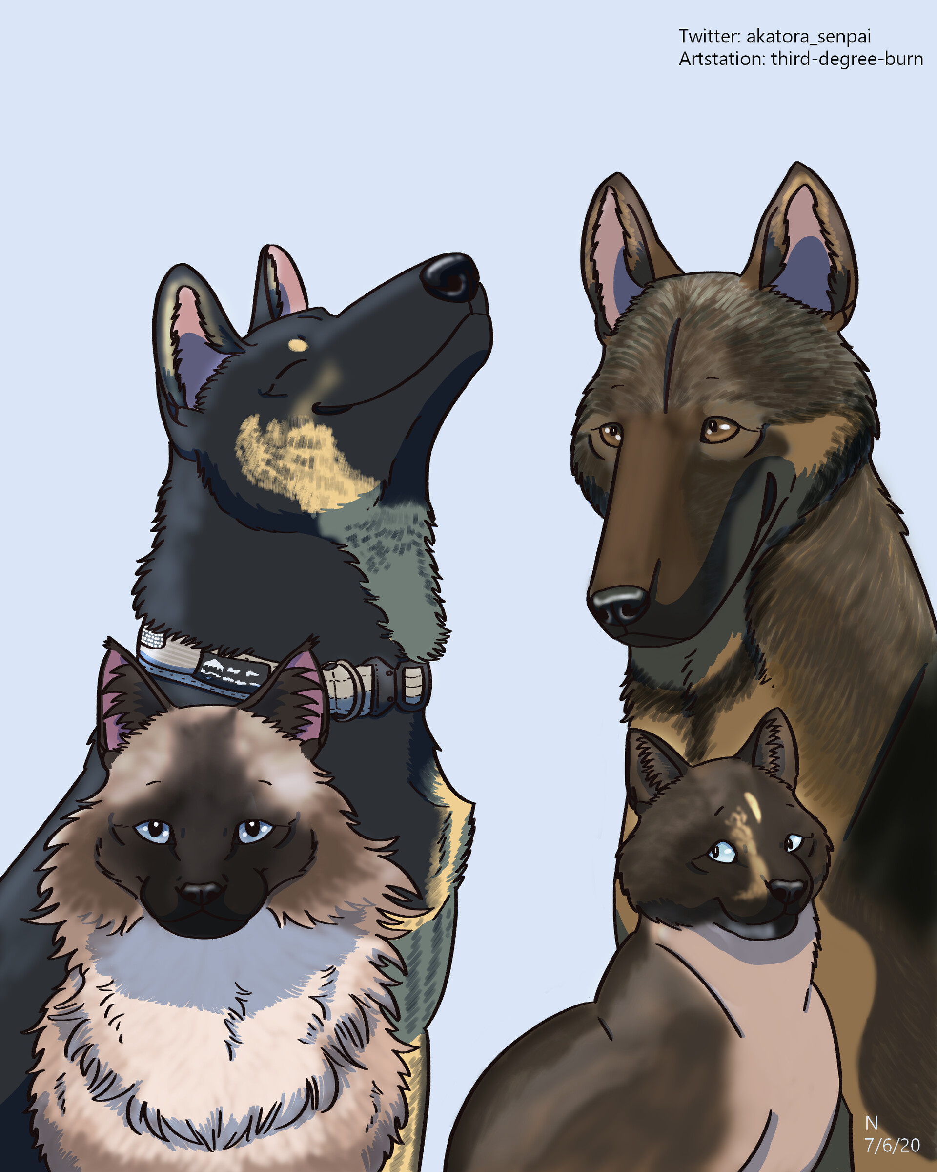 ArtStation - [COMMISSION] Bec's Pets