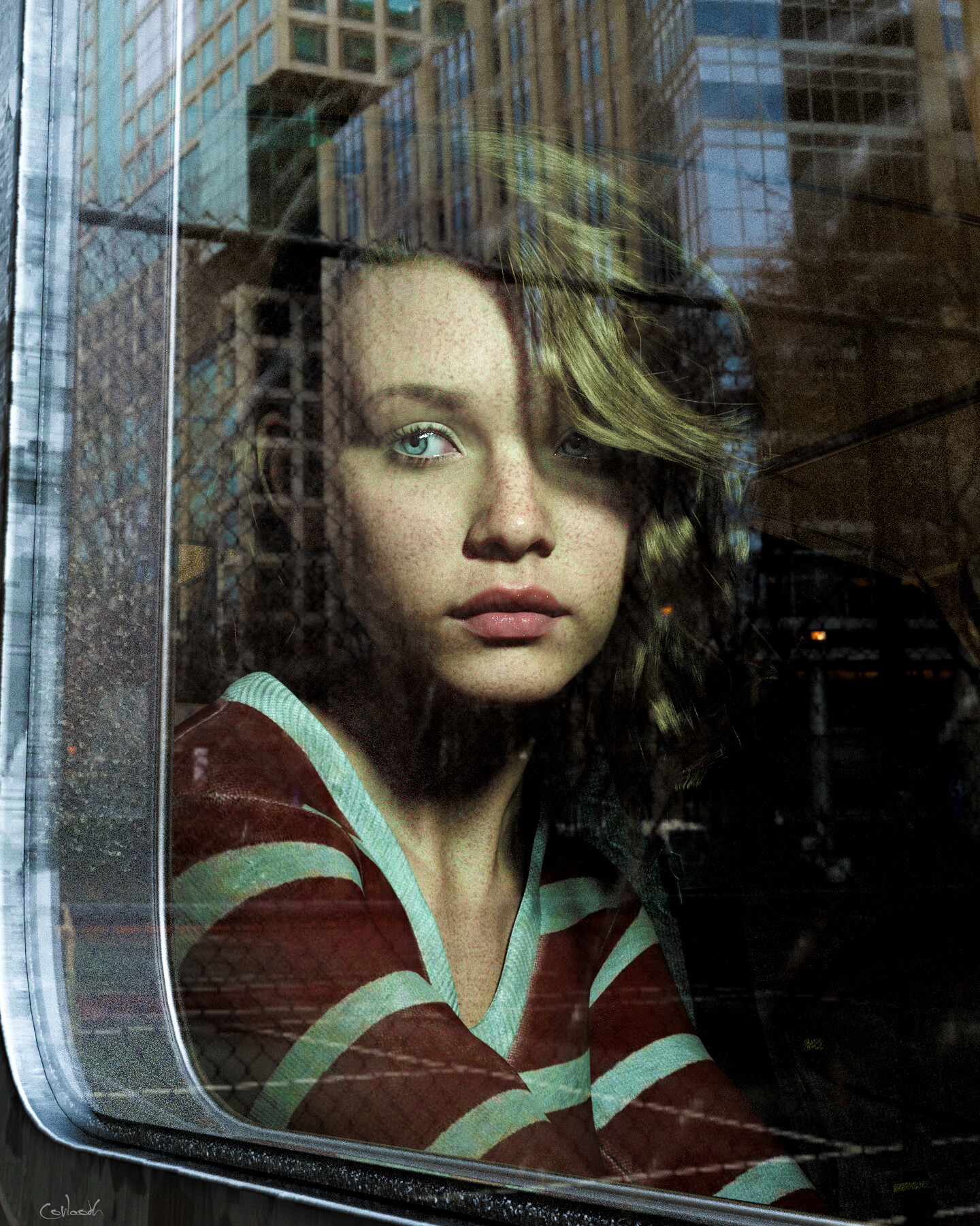 Portrait of Girl in a Bus Window by Lee McCall : r/INEGentlemanBoners