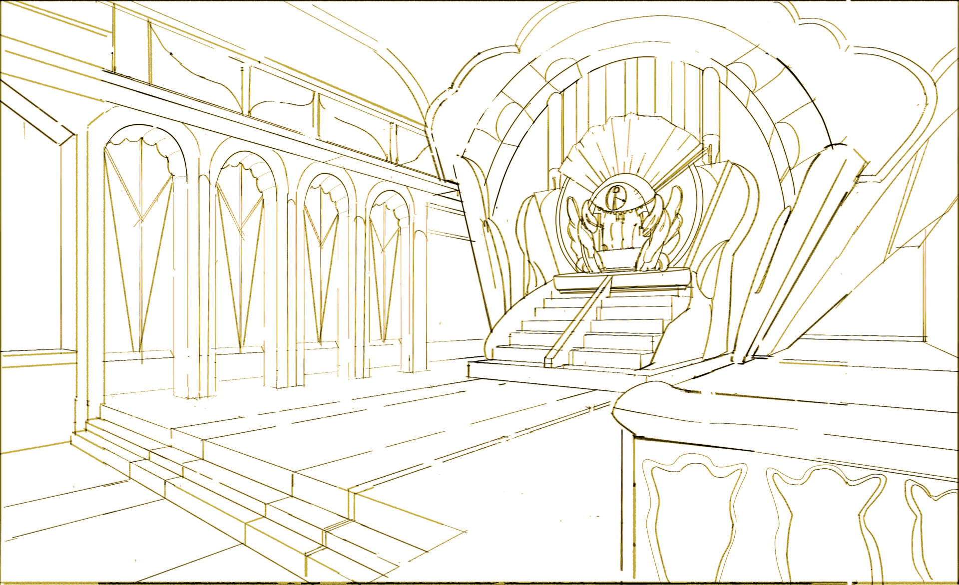 how to draw throne room