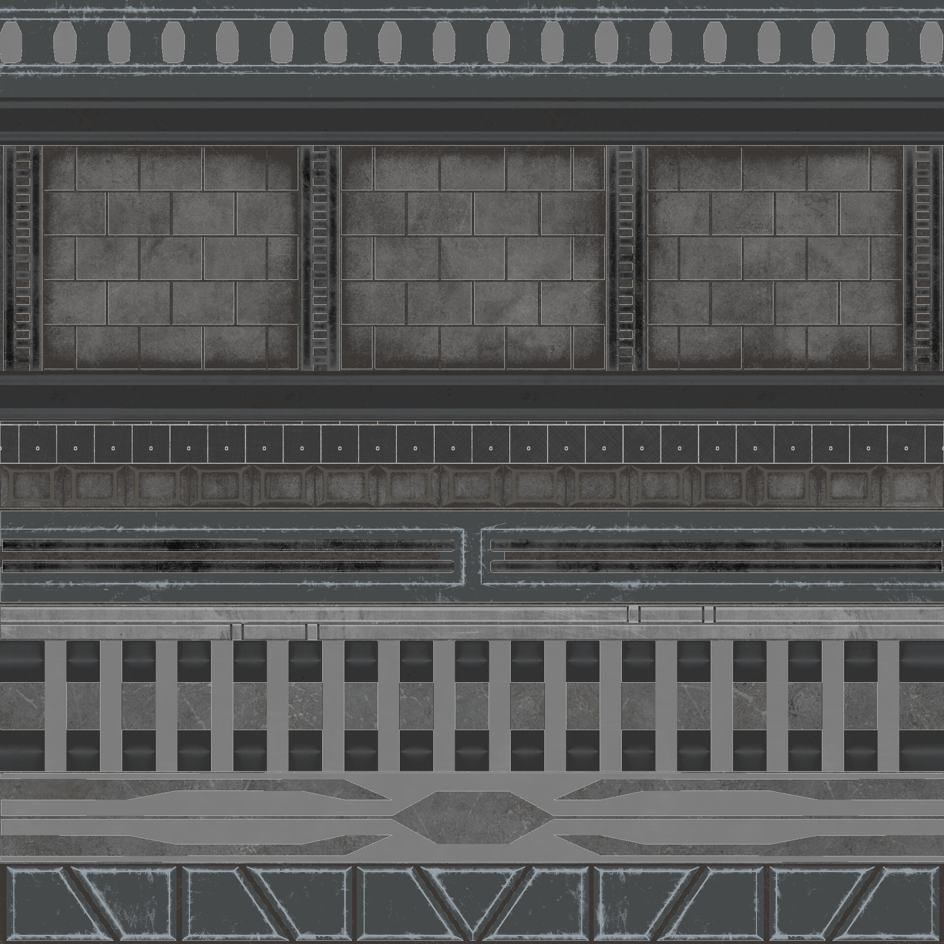 ArtStation - Modular Medieval/Sci-Fi Trim Sheet Assets