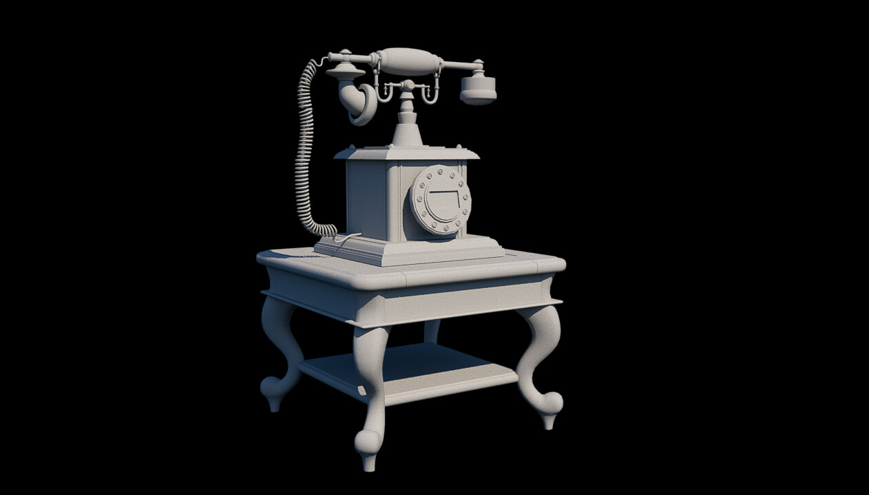 ArtStation - Vintage Old Telephone prop modelling