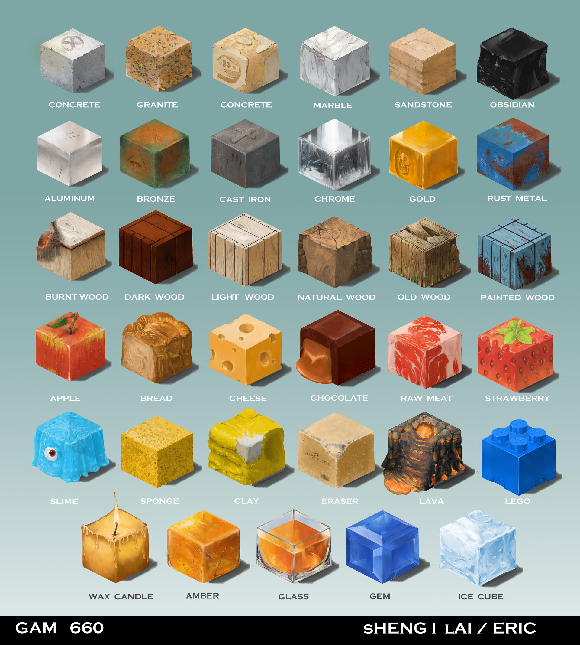 ArtStation - cube study