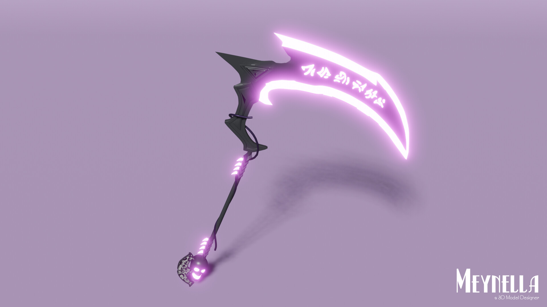 ArtStation - Dark Evil Scythe 3D Model , Edgy name aint it XD
