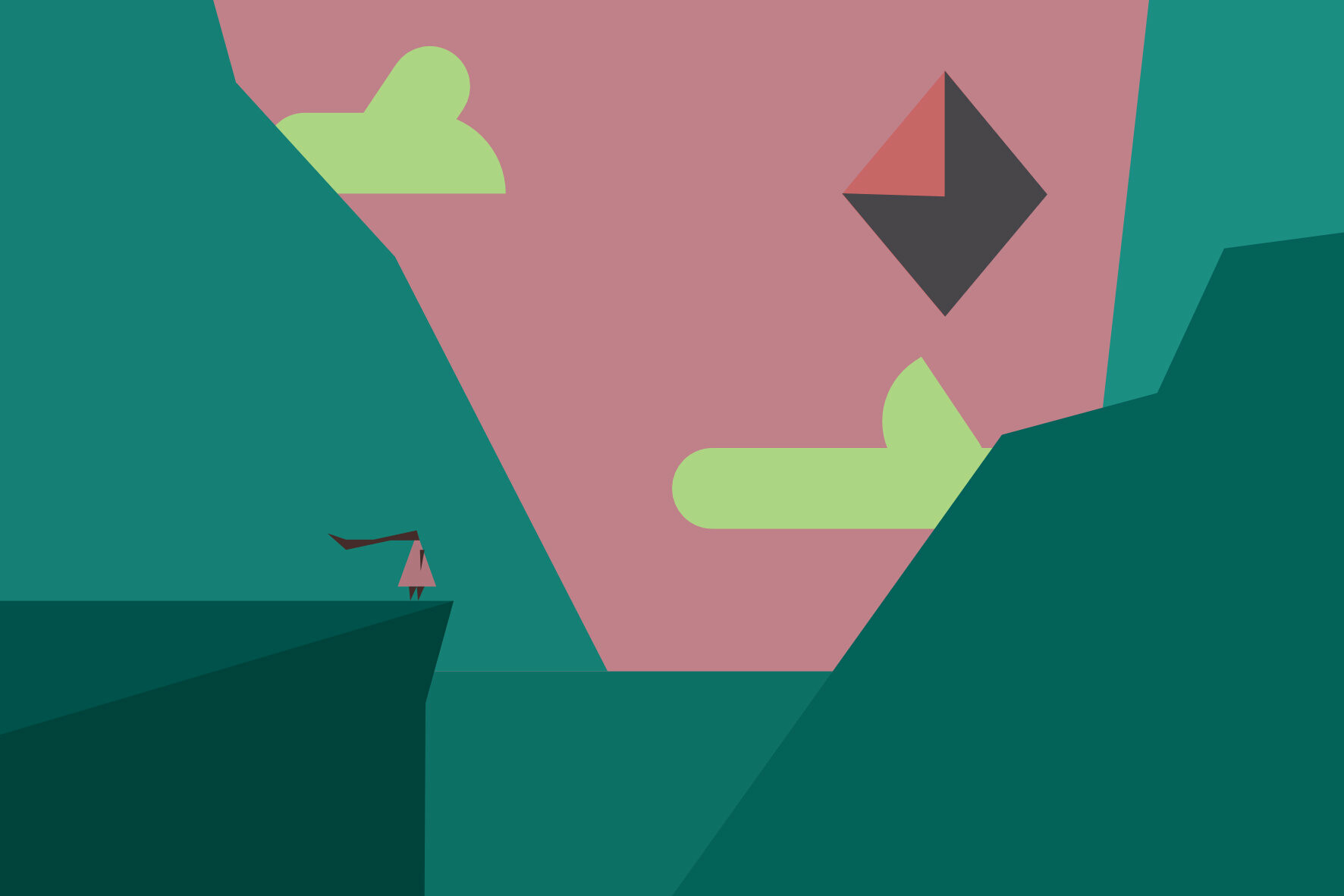 ArtStation - Ominous pink geometric shape