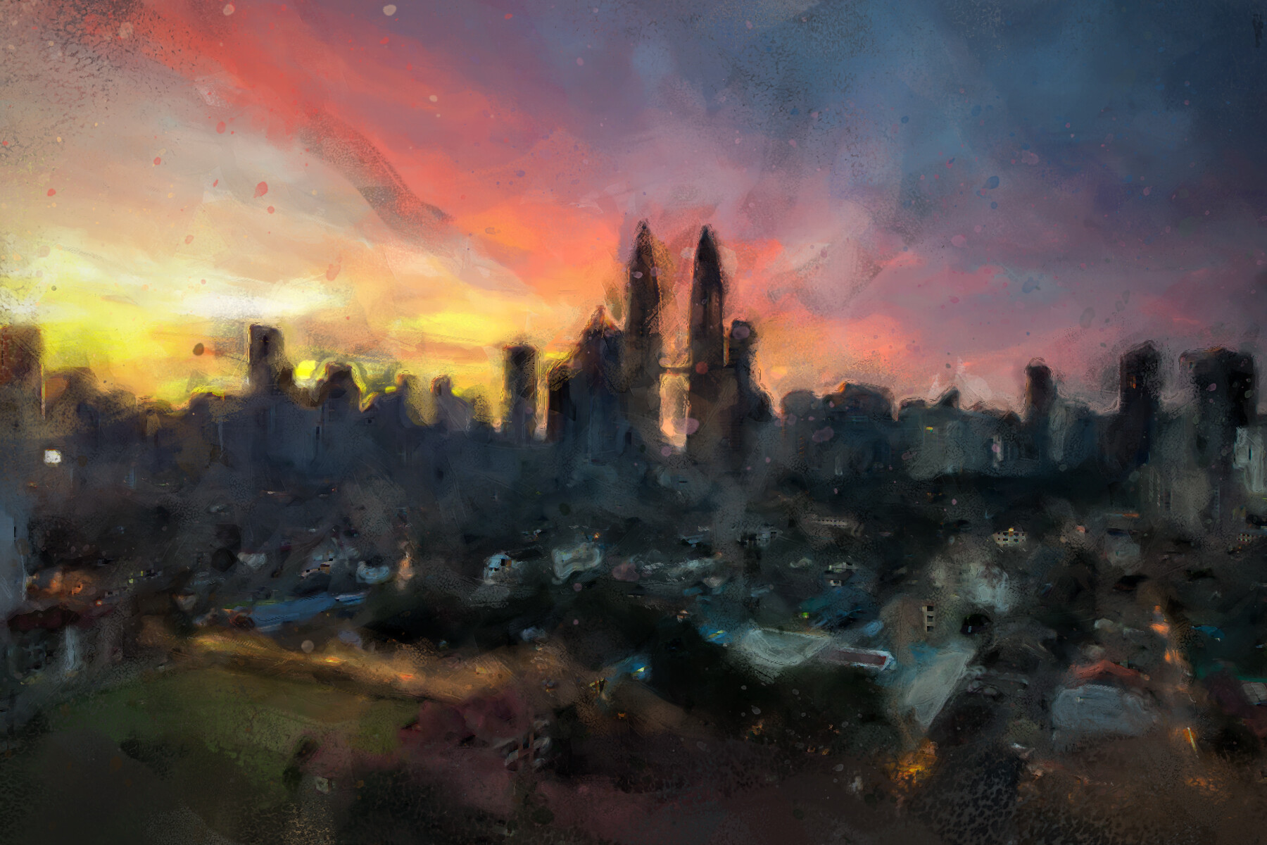 ArtStation - Building-Sunrise