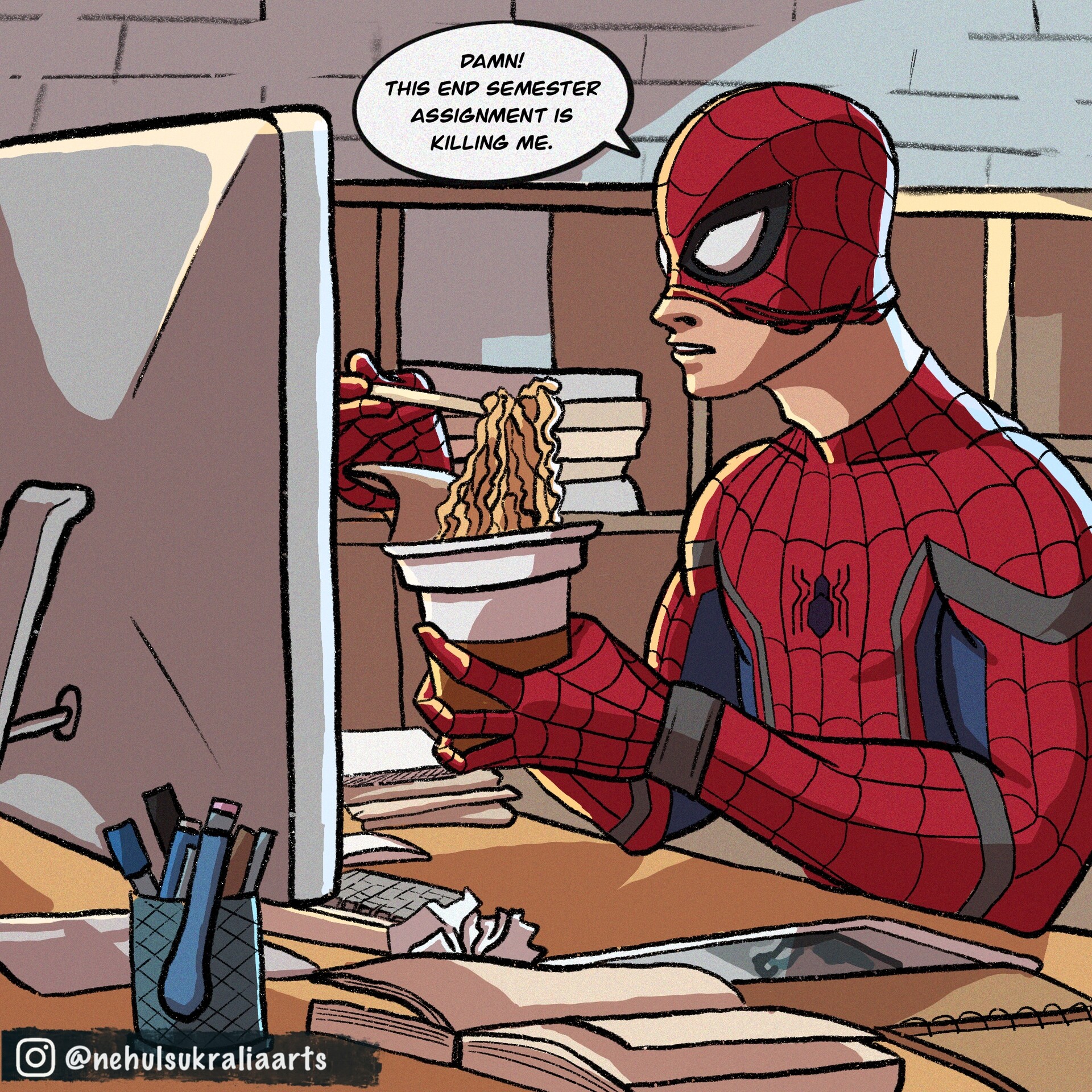 ArtStation - Spiderman and the college assignments.