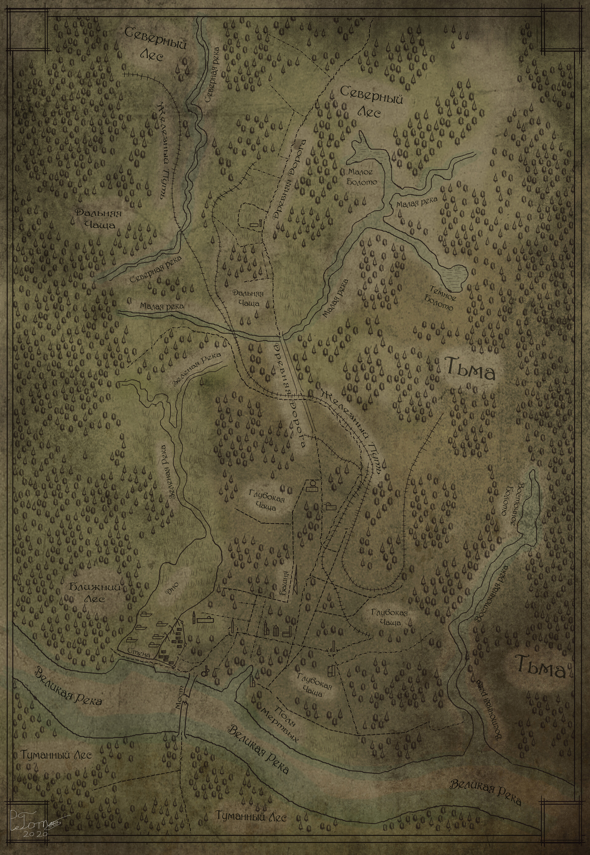 ArtStation - Concept map of Kaluga town