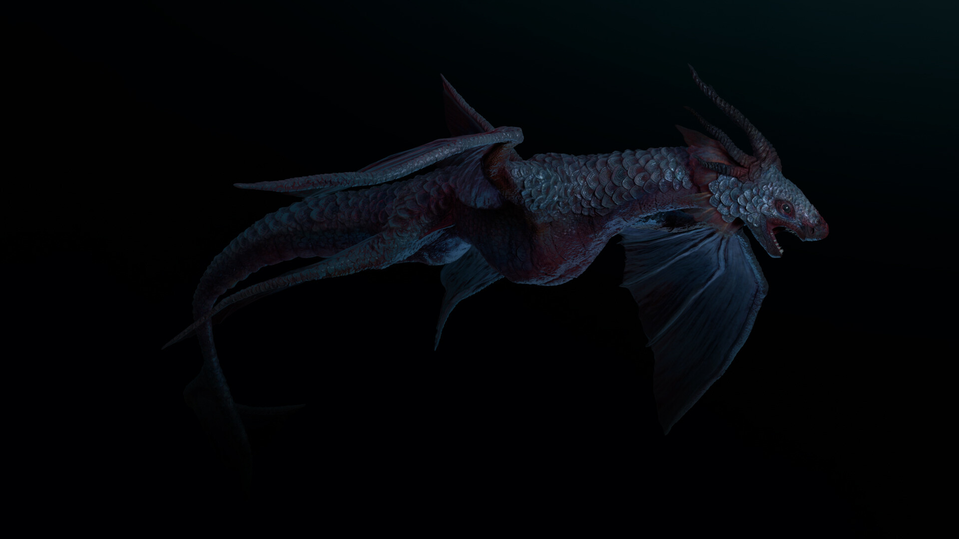 ArtStation - Dragon Shark(Modeling,rigging,simulation)