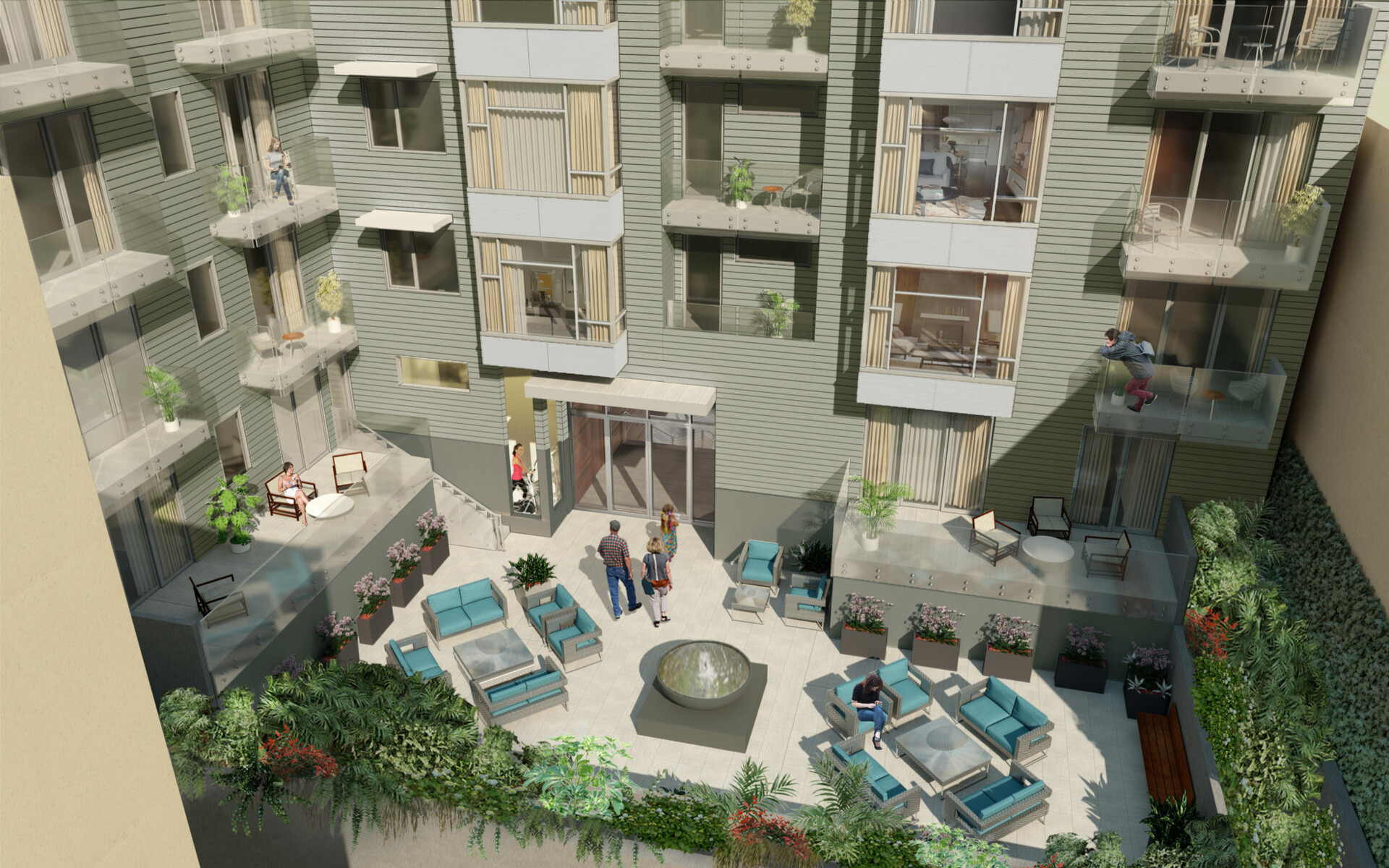 ArtStation - Courtyard at birds eye view