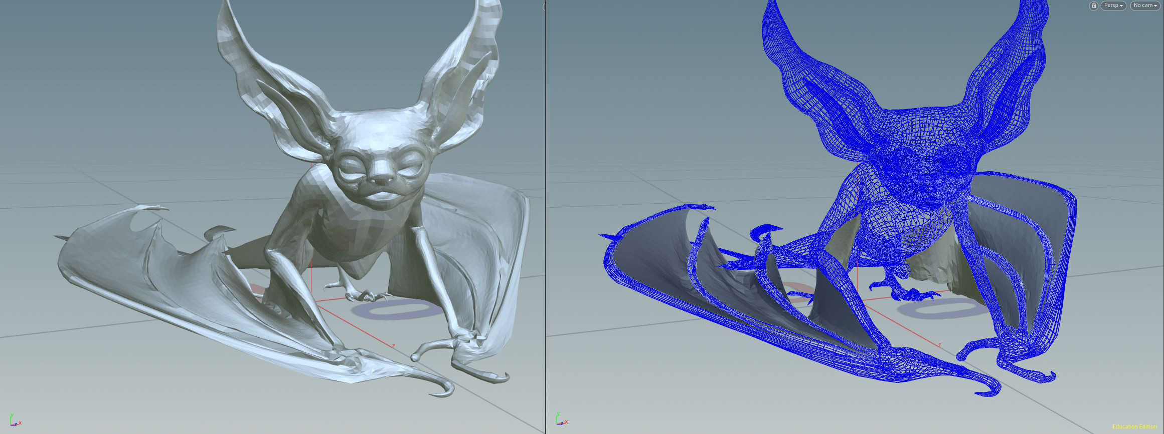 Chunlin Yang Design - Making of Moth Bat ( 3D creature breakdowns)