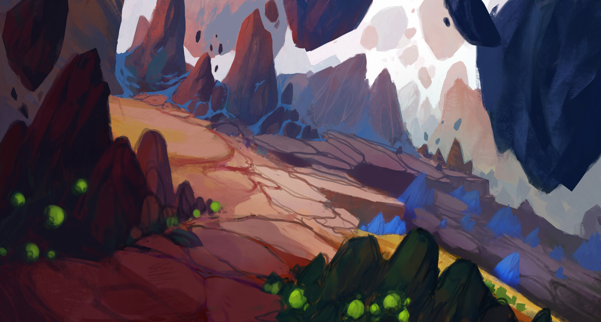 ArtStation - Colorful Environment Idea