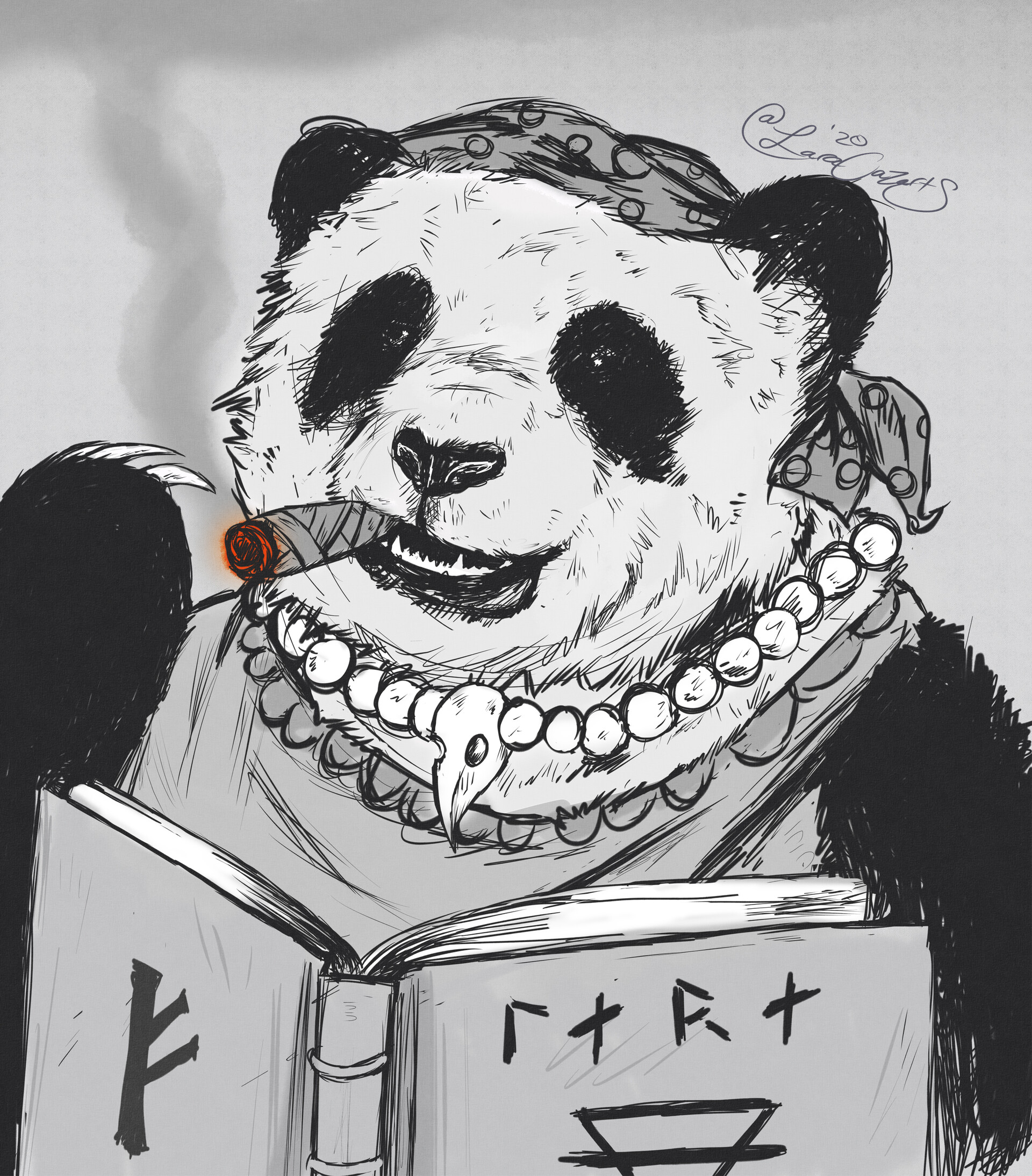 ArtStation - Panda Bruja (dnd idea?)