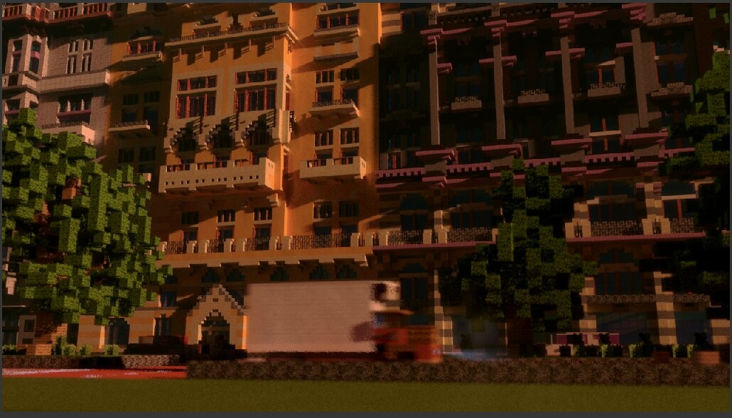 ArtStation - Minecraft Sunset Render practice