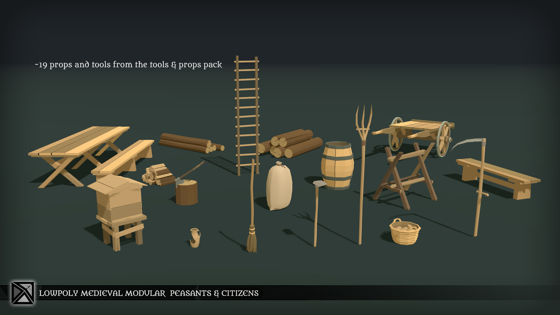 Polytope Studio - Lowpoly Medieval Modular Peasants & Citizens