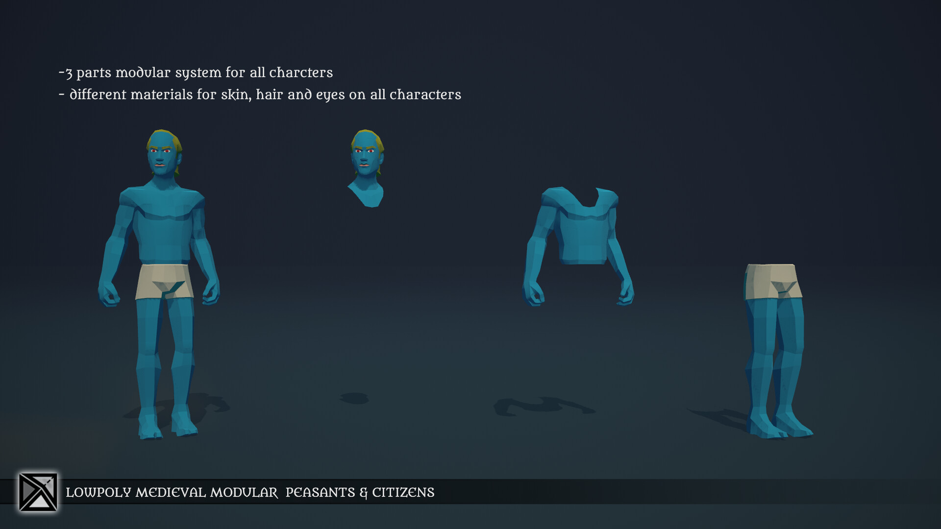 Polytope Studio - Lowpoly Medieval Modular Peasants & Citizens