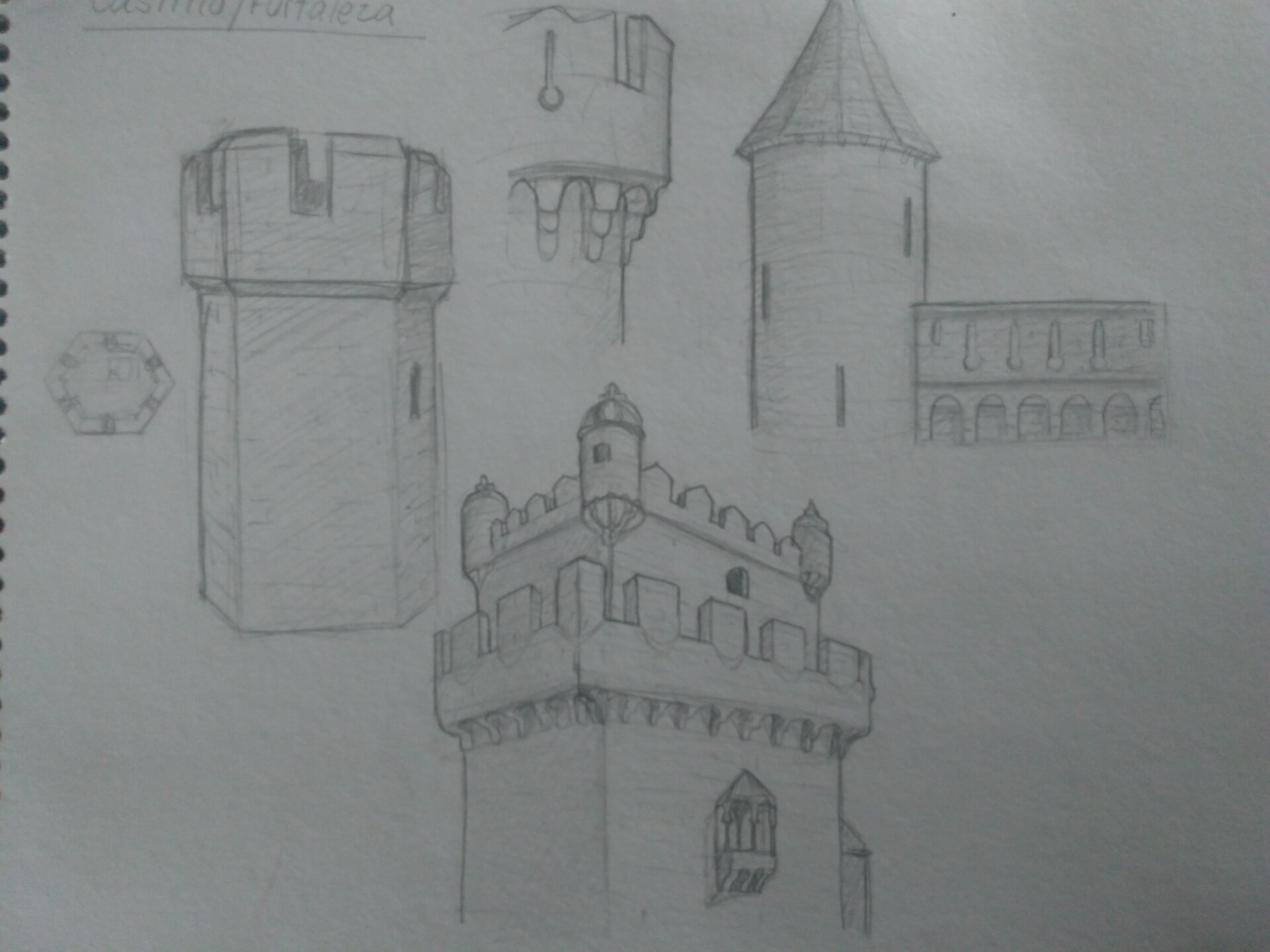 ArtStation - Castle design ideas for later 3d asset creation.