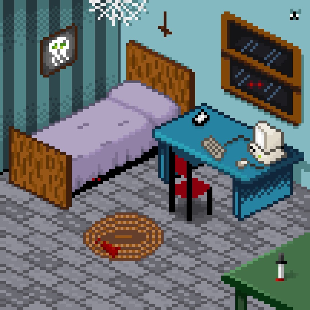 ArtStation - 8bit halloween room