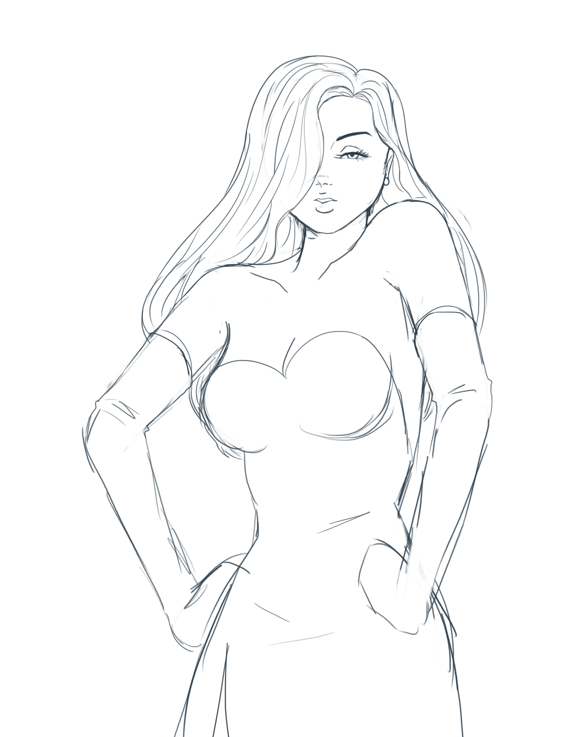easy way to draw jessica rabbit