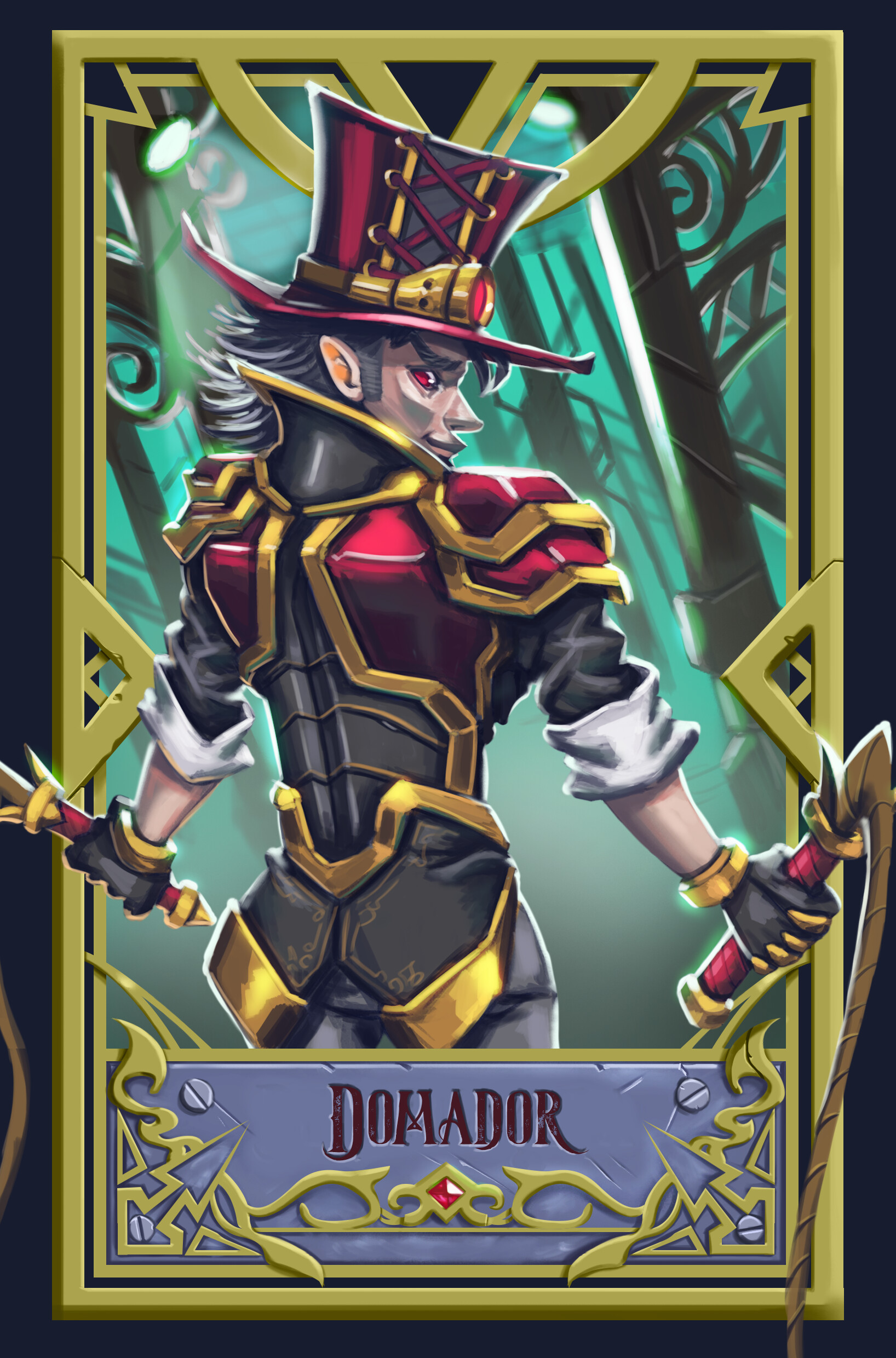 ArtStation - Project card redesign - Domador (Tamer) - Steampunk