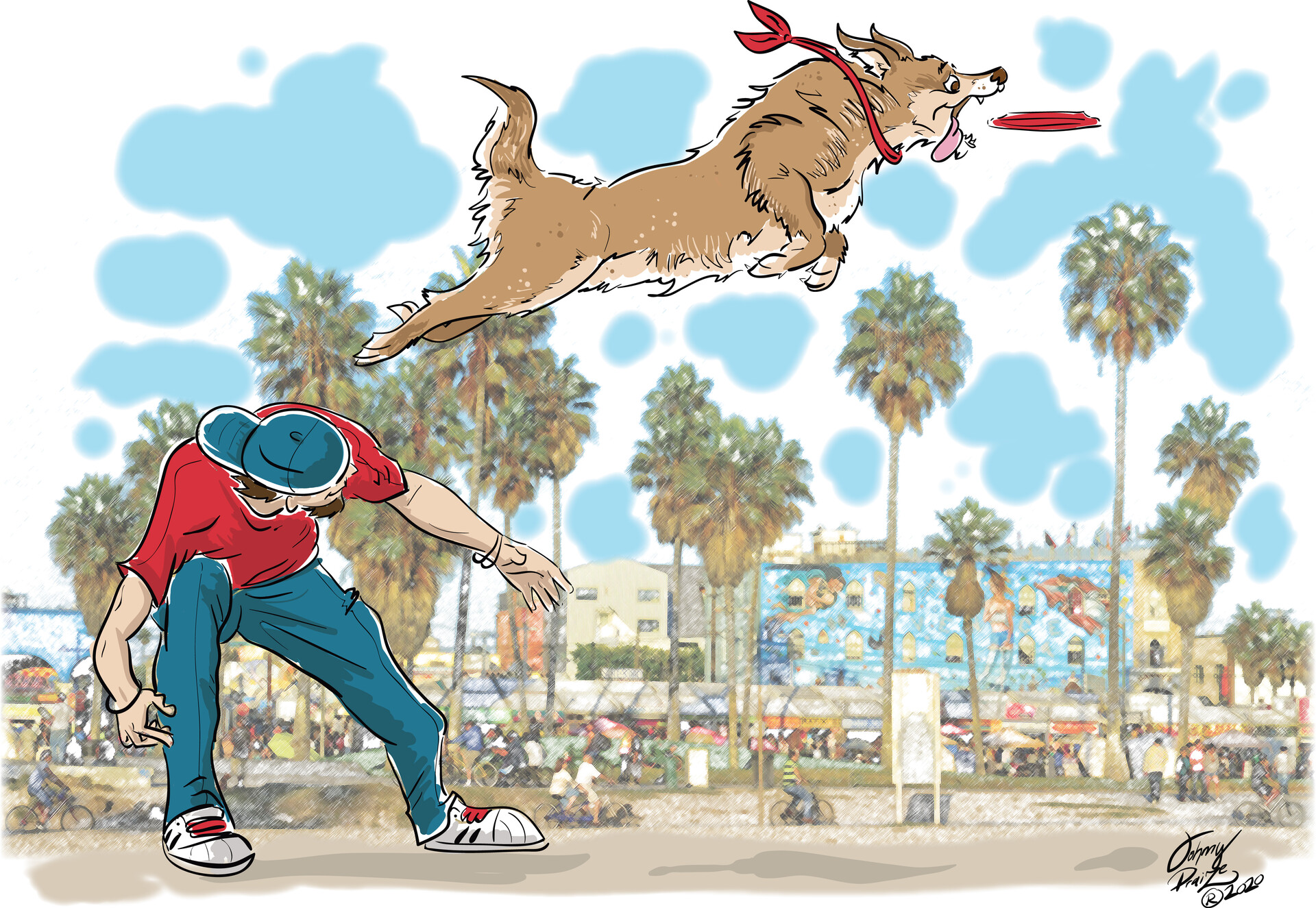 ArtStation - Frisbee Fetching Dog