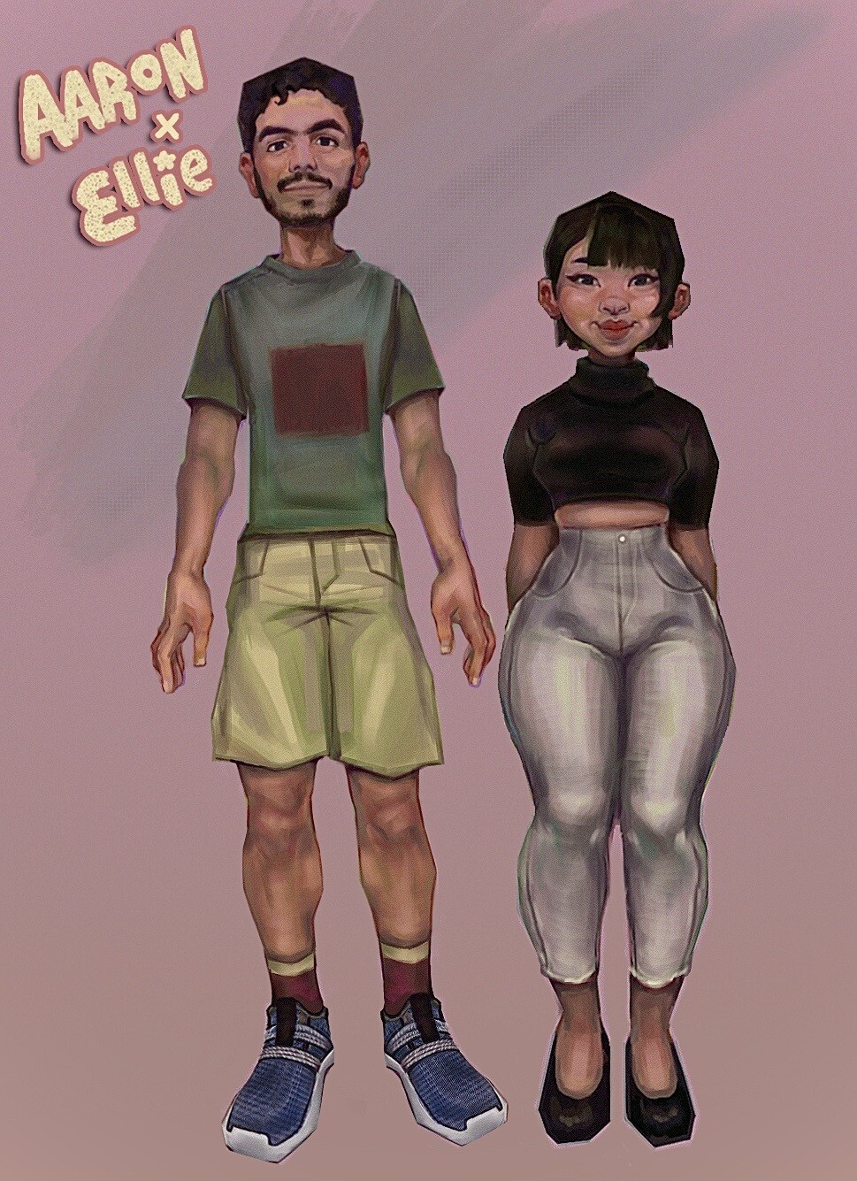 ArtStation - Aaron x Ellie character sheet