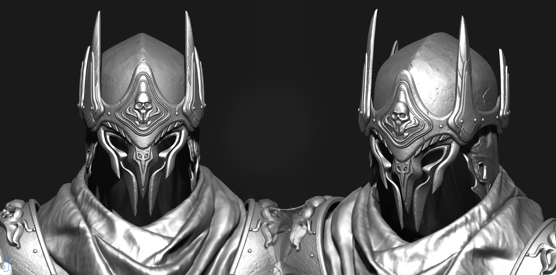 Jay Jang - Haunted Armor Outfit-Guild Wars 2 Fan Art Modeling