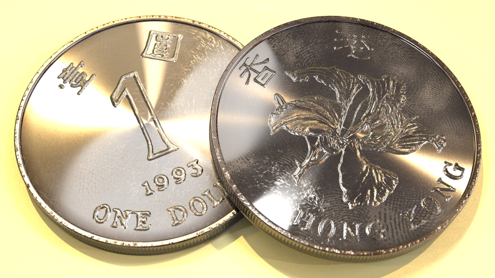 ArtStation - HK 1 dollar coin