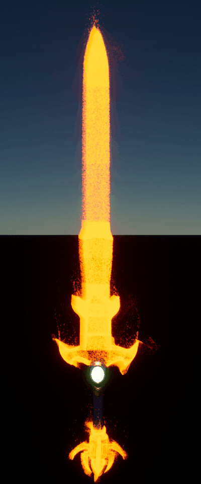 ArtStation - Fire Particle Sword (Niagara practice)